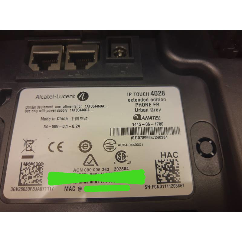 Alcatel Lucent telephone IP touch 4028 extended edition Phone FR